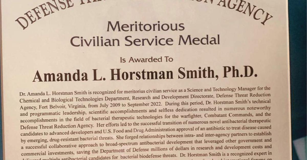Alumna, Amanda Horstman Smith Wins Civilian Award | Duke Department of ...